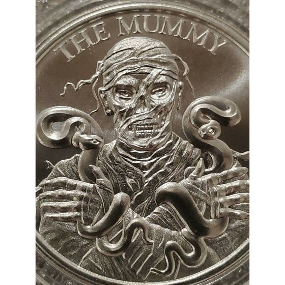 Art | 1 Oz 999 Silver Mummy Monster Horror Series New Egyptian King Tut ...